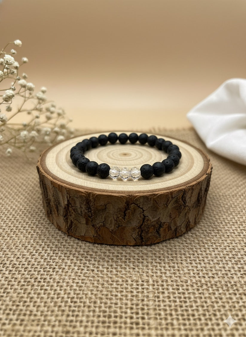 Lava Rock Natural Basalt Stone Bracelet – Grounding, Energy & Protecti ...