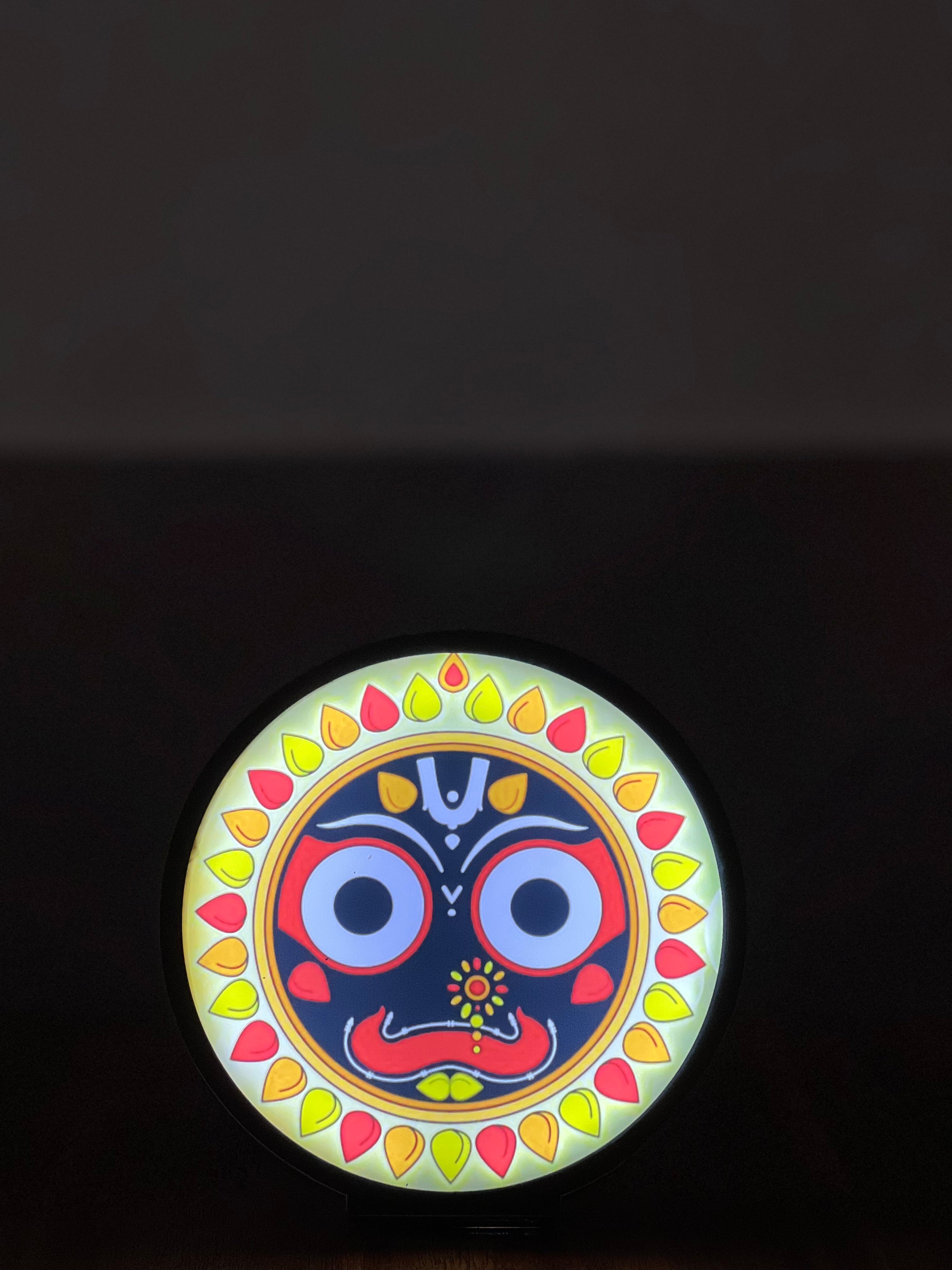 Jagannath ji Table Round Led Frame 5.5inch – Tulsimalastore.in